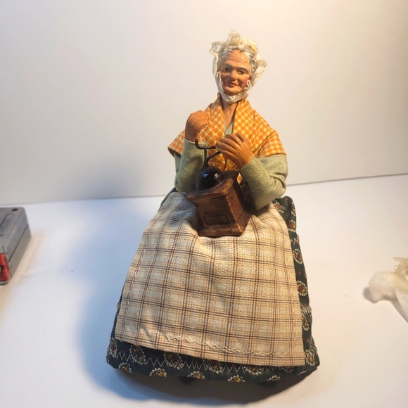 Vintage | Accents | Handmade Old Lady Figurine Holding An Antique ...